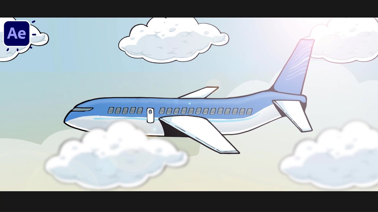 2D Cinematic Cartoon Airplane Animation in After Effects Tutorials – CG ...