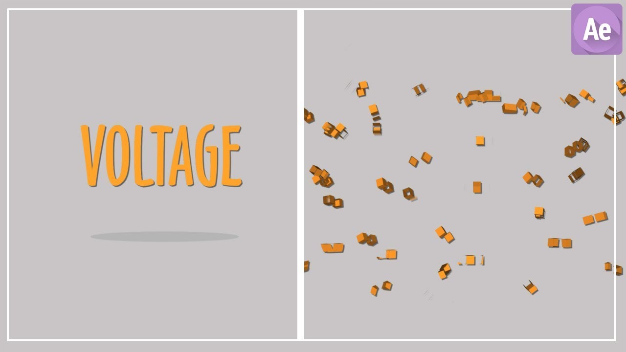 Explosion Text Animation in After Effects Tutorial – CG Animation Tutorials / VOLTAGETUTORIALS.COM