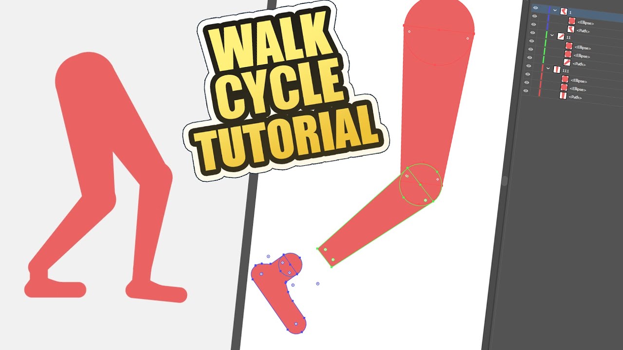 Walk Cycle Animation With Duik Bassel 2 After Effects And Illustrator Tutorial Cg Animation