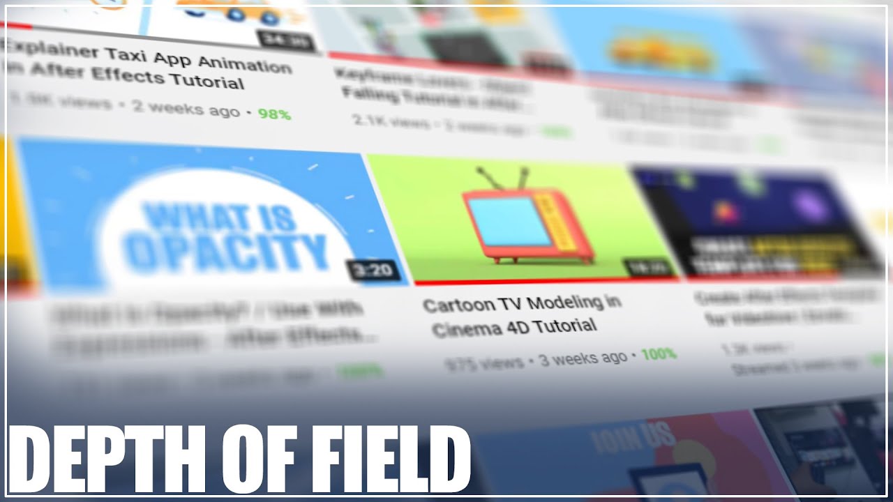 Depth of Field – Work With Camera – After Effects Tutorial – CG ...