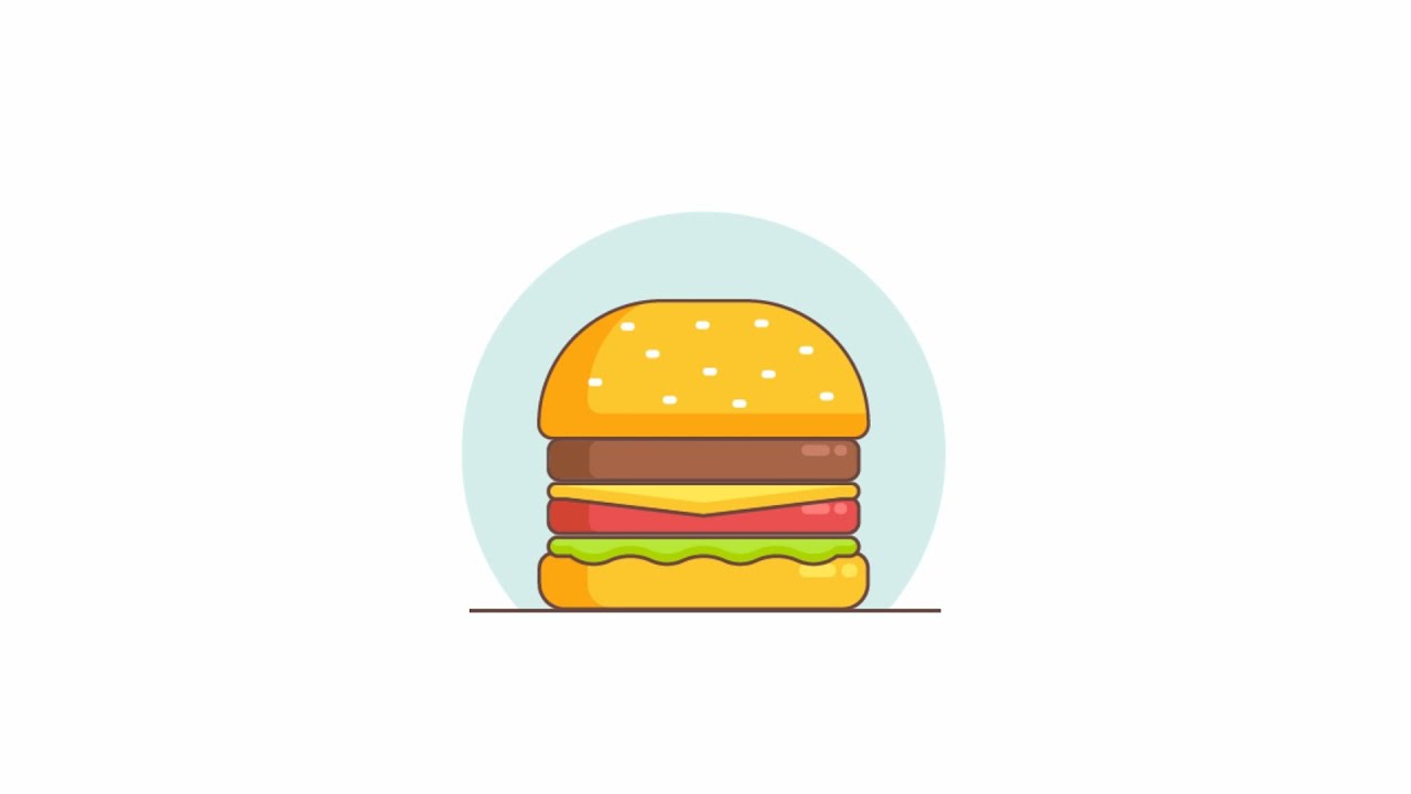 Motion Graphics Burger In After Effects Tutorial Cg Animation Tutorials Voltagetutorialscom