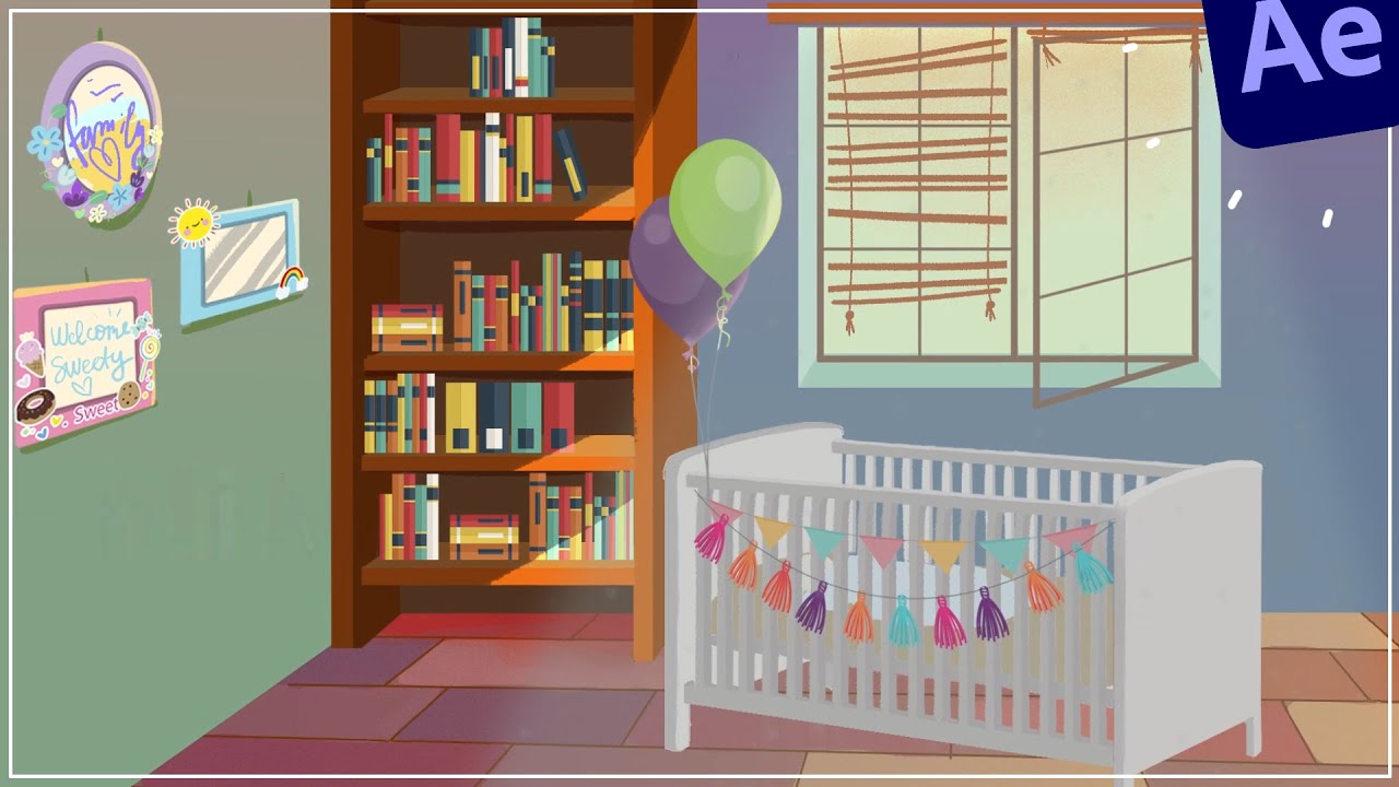 Cartoon Kid Bedroom | Puppet Tool Tricks – After Effects Animation ...