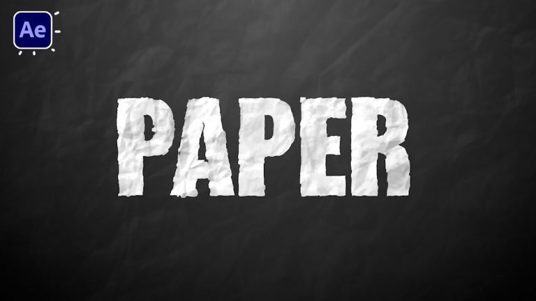 Paper Texture Text Animation in After Effects Tutorials – CG Animation ...