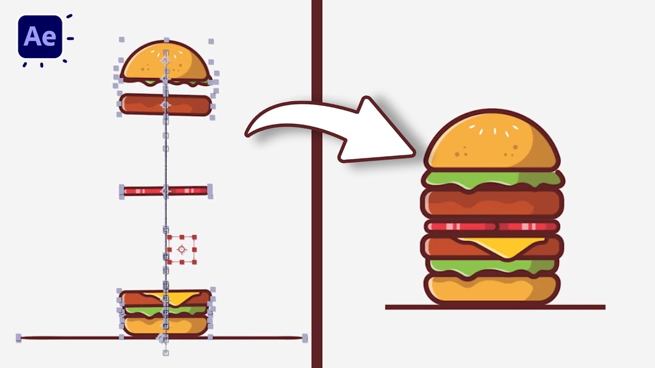 Burger Falling Animation in After Effects Tutorials – CG Animation ...