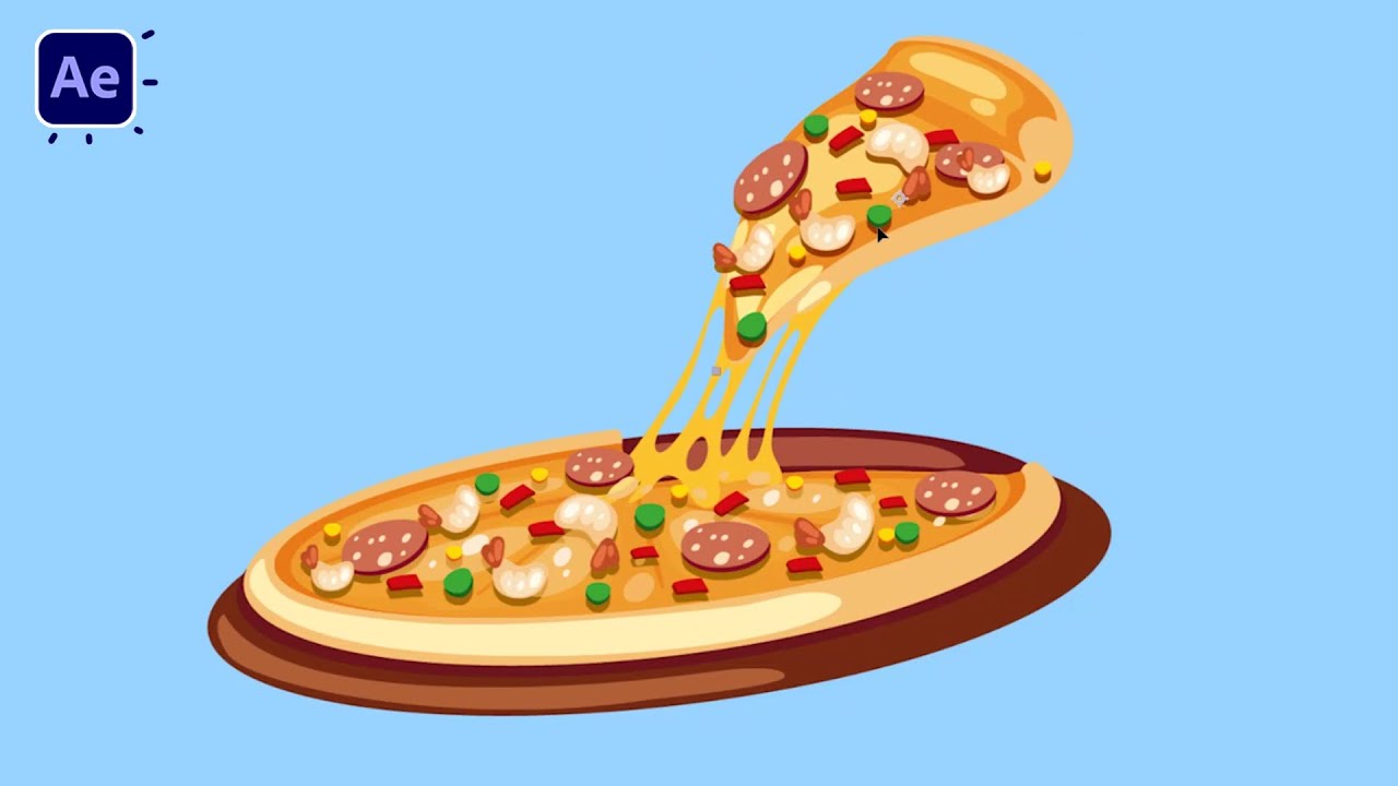 Pizza Slice Animation In After Effects Tutorials Cg Animation Tutorials Voltagetutorialscom