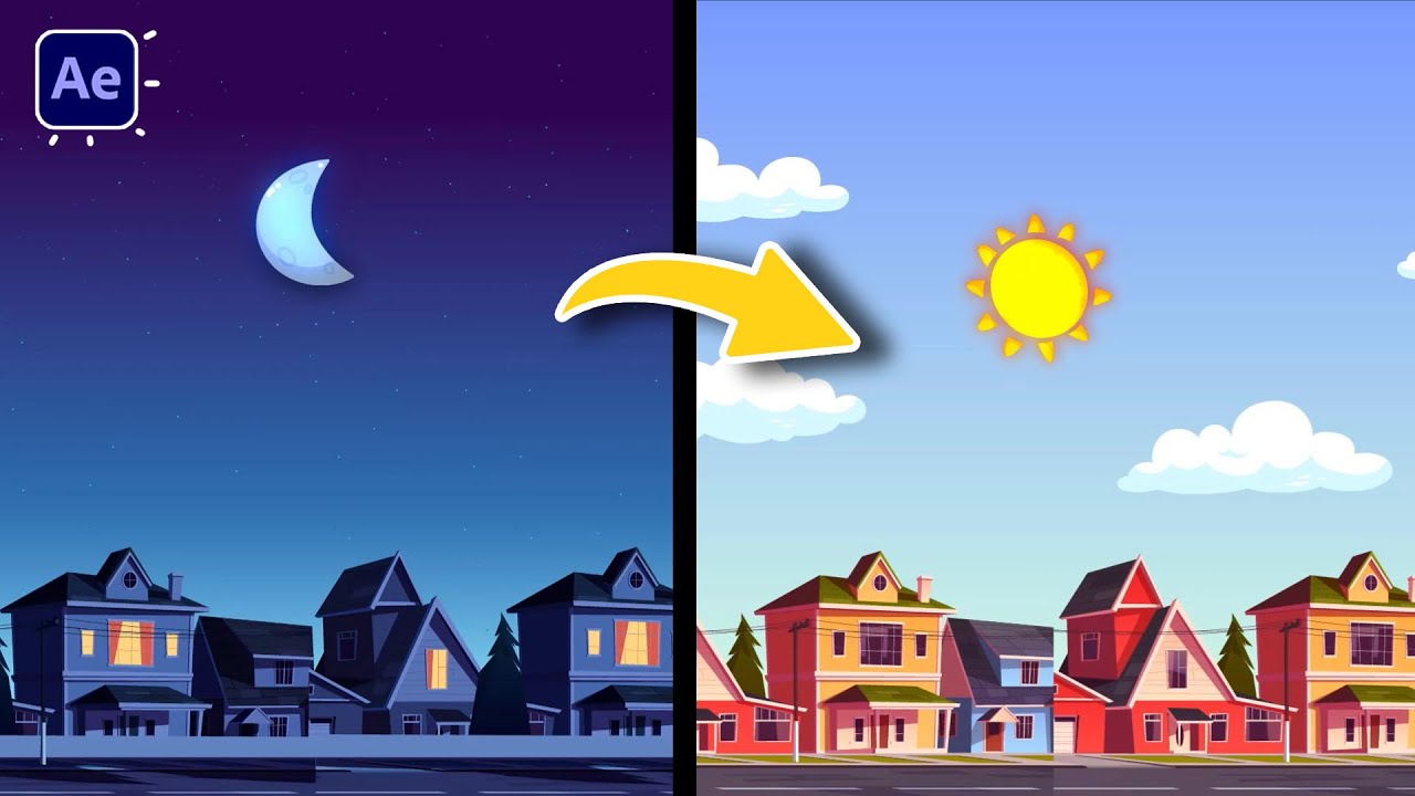 Night to Morning Animation in After Effects Tutorials – CG Animation Tutorials ...