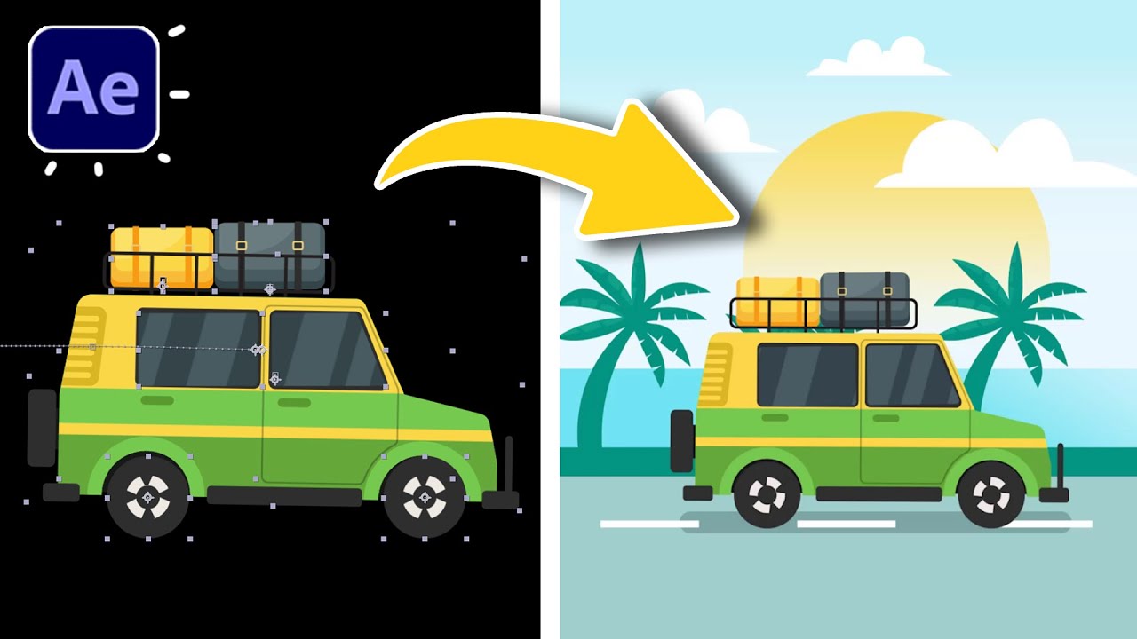 Easy Car Moving Animation in After Effects Tutorials – CG Animation Tutorials / VOLTAGETUTORIALS.COM