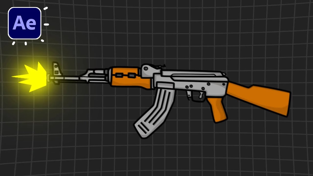 Machine Gun Fire Animation After Effects Tutorials – CG Animation Tutorials / VOLTAGETUTORIALS.COM