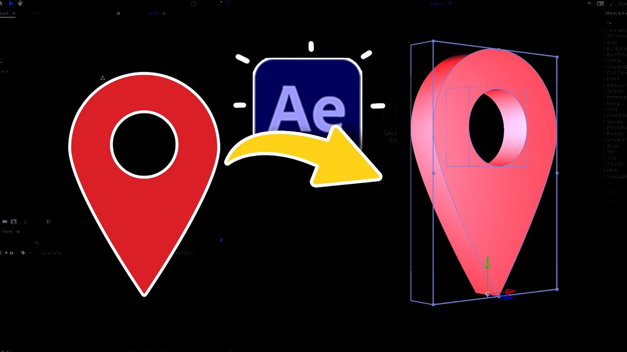 2D to 3D Icon Animation in After Effects Tutorials – CG Animation Tutorials / VOLTAGETUTORIALS.COM