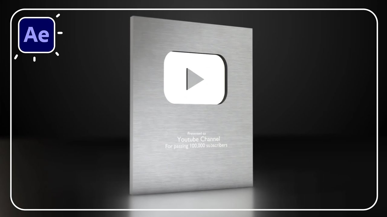 Youtube Silver Button 3D Animation in Element 3D | After Effects Tutorials – CG Animation ...