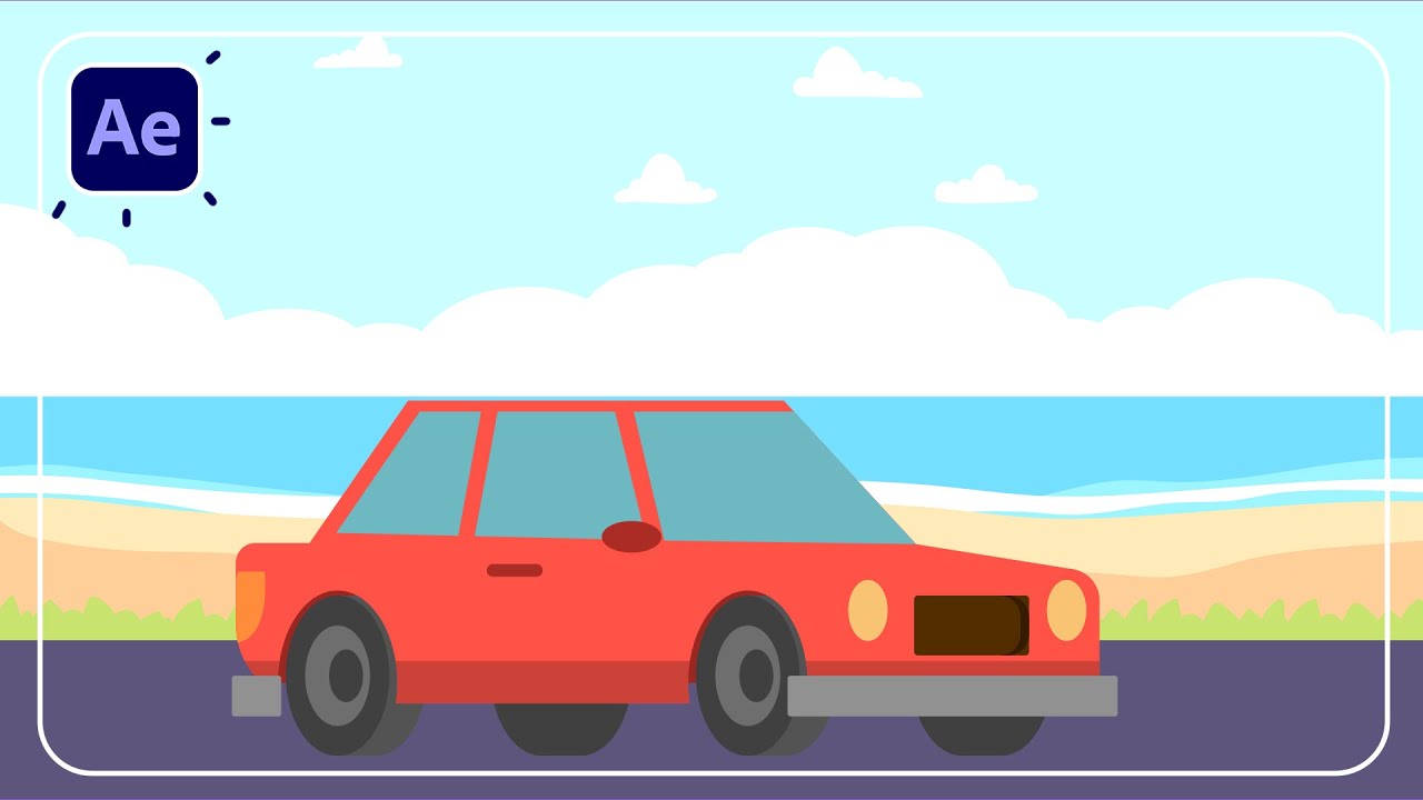 Landscape and Car Animation After Effects Tutorials – CG Animation Tutorials / VOLTAGETUTORIALS.COM