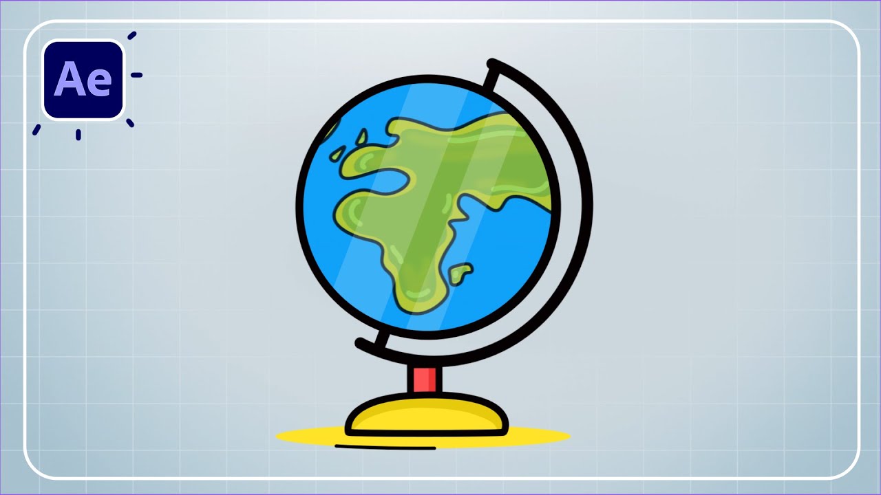 Cartoon Globe Animation in After Effects Tutorials – CG Animation Tutorials / VOLTAGETUTORIALS.COM